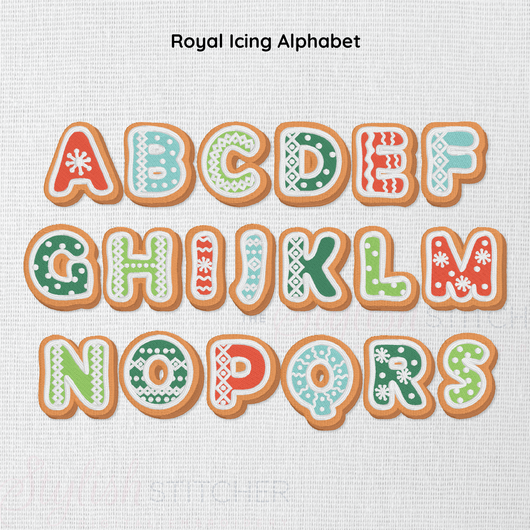 Royal Icing Digital Alphabet Embroidery Machine Font – The Stylish Stitcher