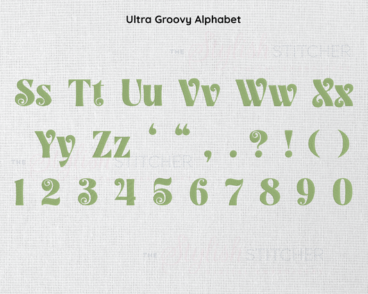 Ultra Groovy Digital Embroidery Font – The Stylish Stitcher